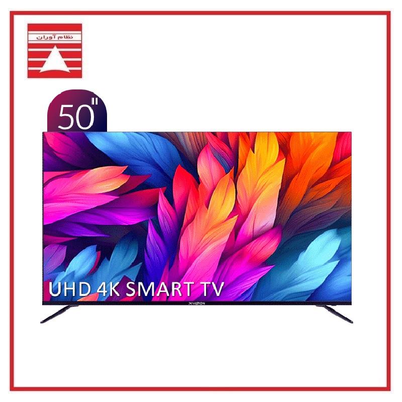 تلویزیون UHD 4K هوشمند ایکس ویژن سری 7 مدل XCU755 سایز 50 اینچ